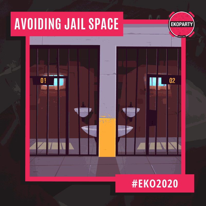 Avoiding Jail Flyer | ekoparty